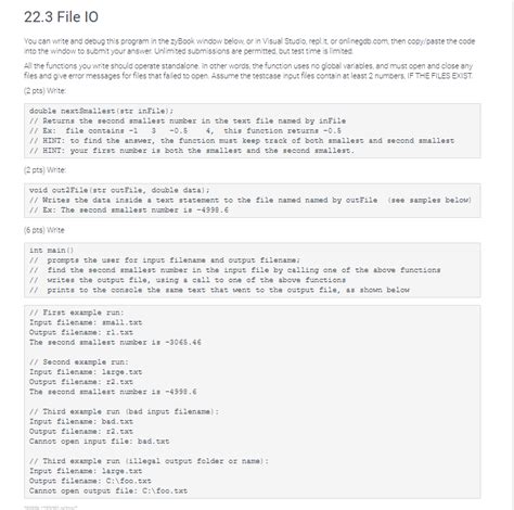 Solved File You Can Write And Debug This Program In Chegg