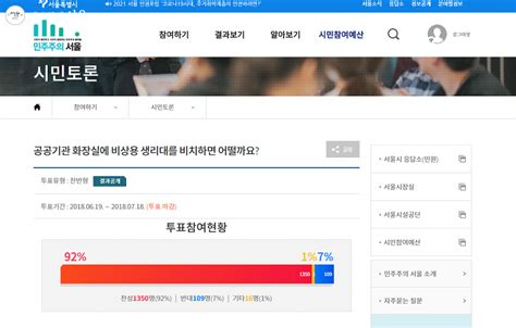비상용 생리대 자판기…스마트서울맵으로 검색 네이버 블로그