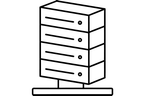 server rack vector illustration line art graphic by skshagor barmon