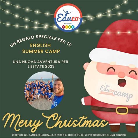 English Camp Di Educo Il Regalo Giusto Per Il Natale Dei Tuoi Figli