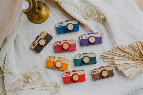 Drewniany pendrive w kształcie aparatu 16GB 256GB 3 0 DrewnianySklep pl
