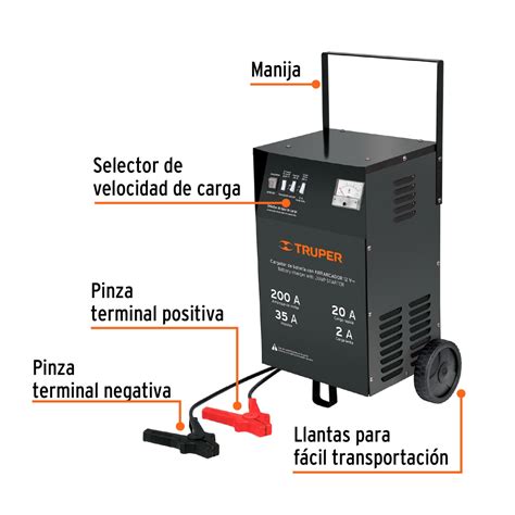 Cargador De Baterias 12v 200a Truper Ingecom Eléctricos Sas