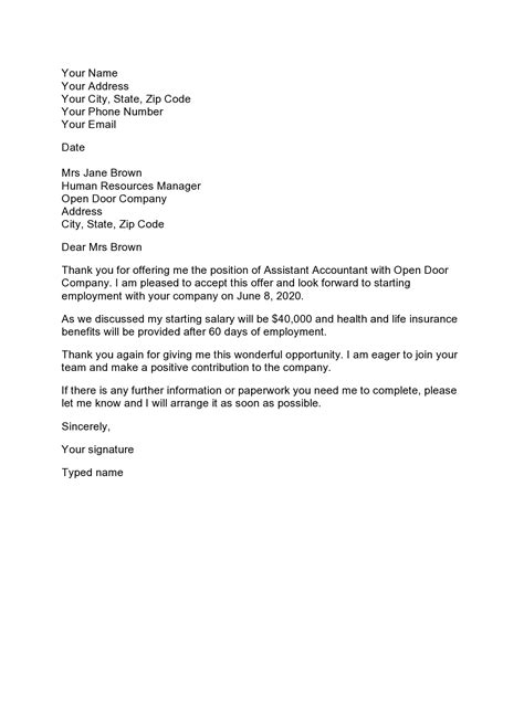 30 Professional Thank You Letters For Job Offer Free