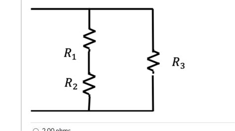 Solved A Three Resistor Circuit Is Shown In The Figure