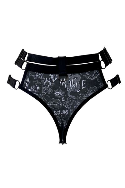 Emily Malice Venom Thong Black Malice Lingerie