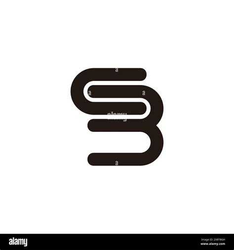 Letter Cb Curves Linked Geometric Logo Vector Stock Vector Image And Art