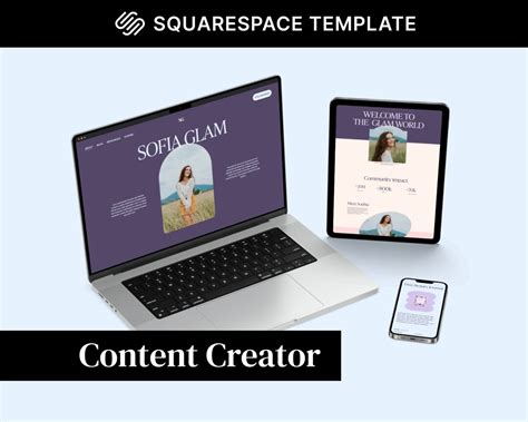Content Creator Website Squarespace Template Blogging Blogger