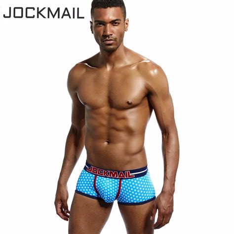 Jockmail Brand Sexy Men Underwear Boxer Shorts Trunks Cotton Mens