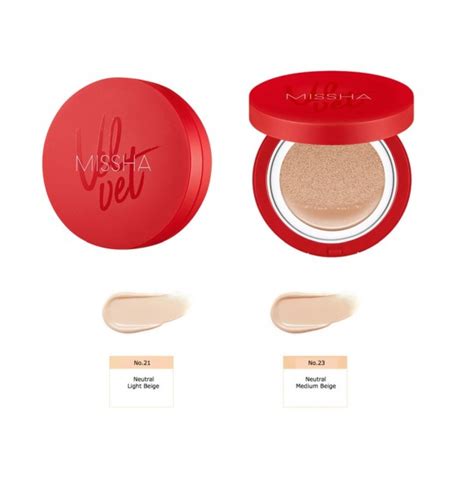Тональний кушон з матовим фінішом Missha Velvet Finish Cushion / №21, 15г