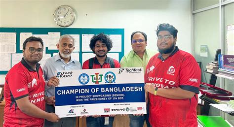 Team O Zone From Ewu Robotics Club Has Become The Champion Of Bangladesh In “itechexpo Iubat