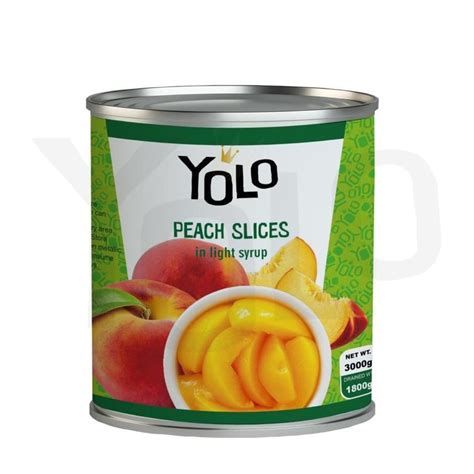 Yolo Peaches Sliced In Light Syrup 3KG YOLO