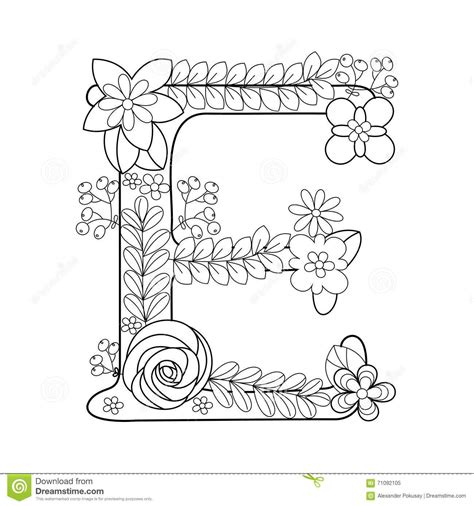 Letter L Coloring Book For Adults Vector Image On Vectorstock Artofit