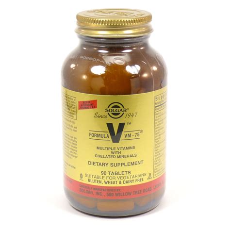 Solgar Supplement Formula Vm 75 High Potency Mult Vitamins And