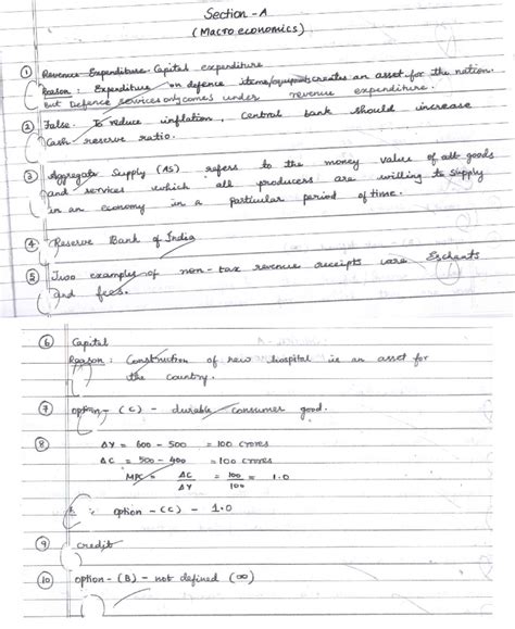 CBSE TOPPER MODEL ANSWERS CLASS Economics CBSE EXAM PORTAL CBSE ICSE NIOS