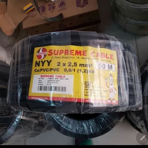 Jual SUPREME Kabel Listrik Kawat NYY X X Mm Meter M Kabel Tanam Shopee Indonesia