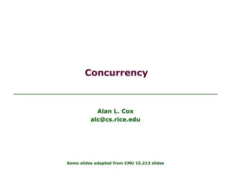 Ppt Concurrency Powerpoint Presentation Free Download Id894119