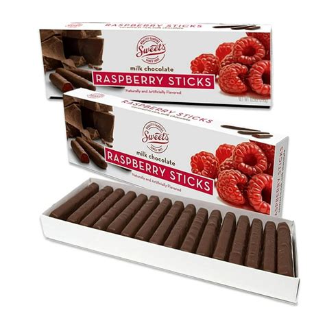 Sweets Raspberry Milk Chocolate Sticks 2 Pack Chocolate Candy