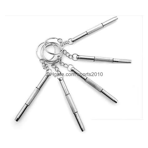 Mini Multi Function 3 In 1 Eyeglass Screwdriver Keychain For Diy
