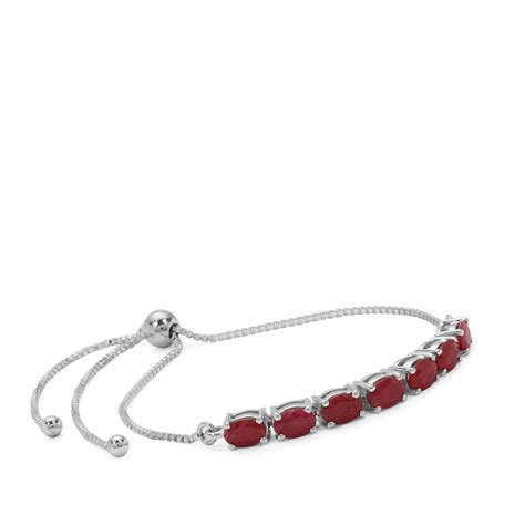 Tanzanian Ruby Slider Bracelet In Sterling Silver 370cts Gemporia