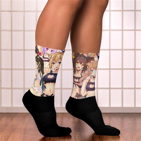 Ecchi Anime Socks Catgirls Feet Warmers Ecchi Neko Etsy Australia