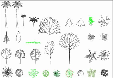 Bloques de árboles en AutoCAD Descargar CAD gratis 307 84 KB