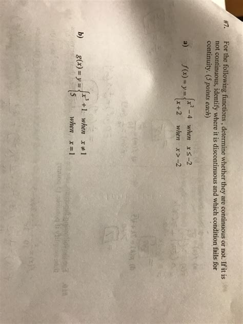 Solved For The Following Functions Determine Whether They Chegg