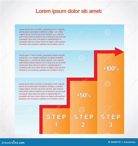 visualisation of data bar chart with an ascending arrow stock vector