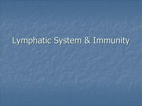 PPT Lymphatic System Immunity PowerPoint Presentation Free