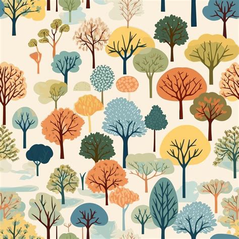Premium Vector Forest Wildlife Seamless Pattern