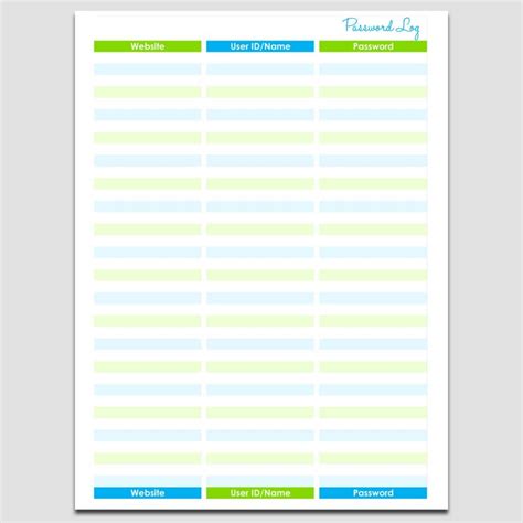 Password Log 5 12″ X 8 12″ B Password Log Passwords Household