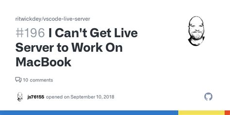 I Cant Get Live Server To Work On Macbook · Issue 196 · Ritwickdeyvscode Live Server · Github
