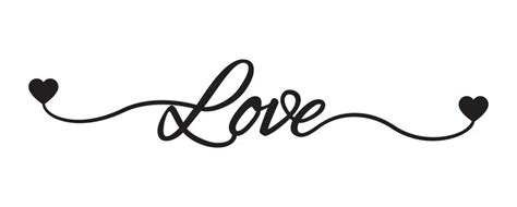 Premium Vector Love Word Hand Drawn Lettering Modern Calligraphy