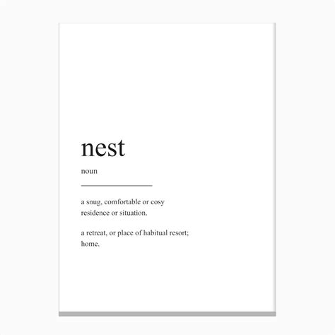 Nest Definition Print Canvas Print By Nordicdesignhouse Fy