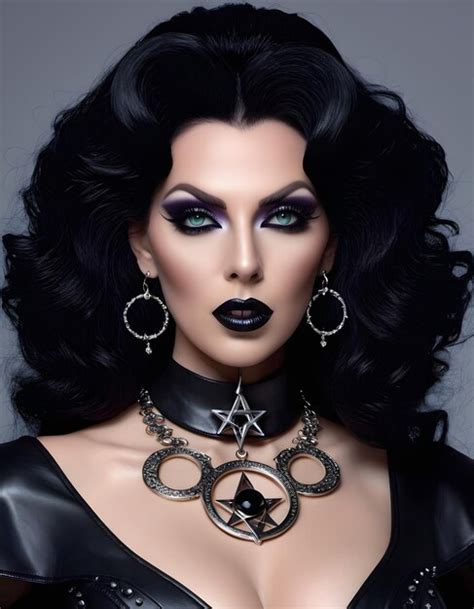 Premium Ai Image Beautiful Extremely Evil Wicked Satanic Goth Black
