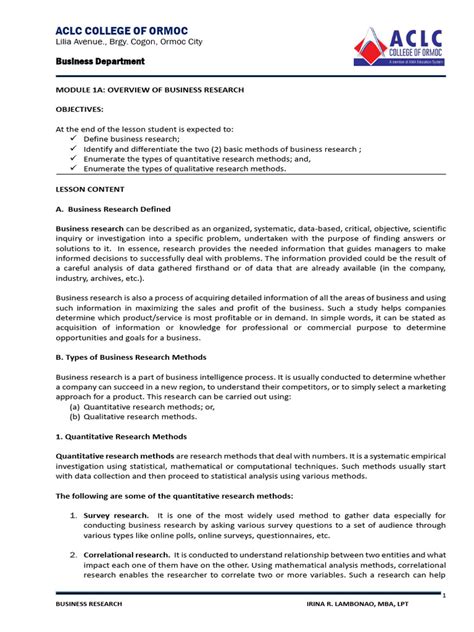 Module 1a Pdf Survey Methodology Qualitative Research