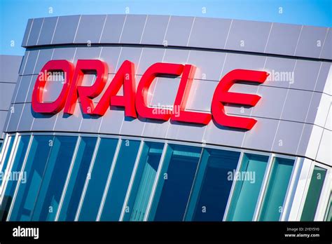 Exterior View Of Oracle Logo Sign On October 29 2024 In Lehi Utah Usa Oracle Corporation Is