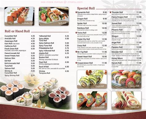 Online Menu Of Cooperstown Mtfuji Sushi Restaurant Restaurant
