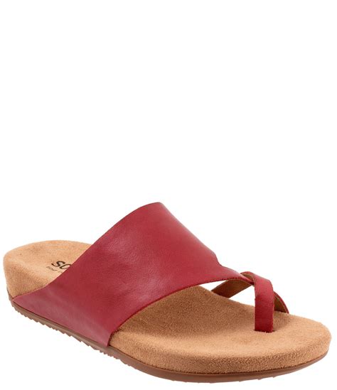 Softwalk Blaine Leather Toe Loop Thong Sandals Dillards