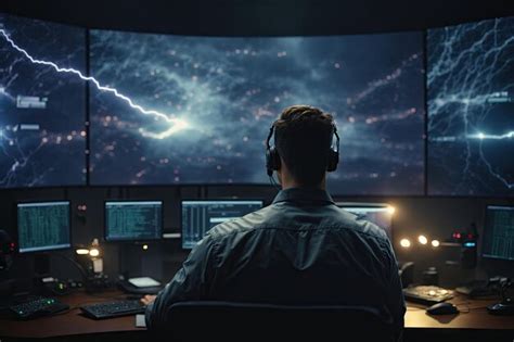 Premium Photo Cyber Security Expert Monitoring An Advanced Security