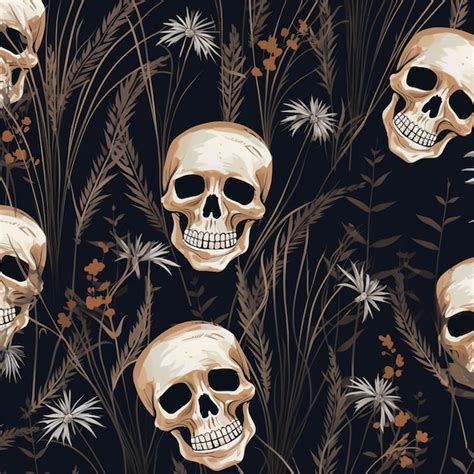 Premium Ai Image Skeleton Pattern