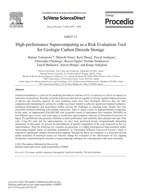 Pdf High Performance Supercomputing As A Risk Evaluation Tool For