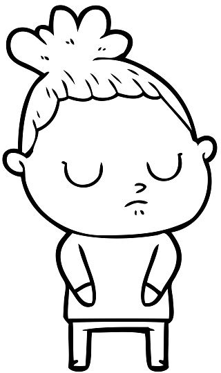 말풍선이 있는 조용한 여자 낙서 드로잉에 대한 스톡 벡터 아트 및 기타 이미지 낙서 드로잉 등장인물 만화 Istock
