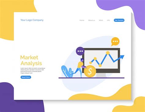 Premium Vector Market Analysis Background For Website