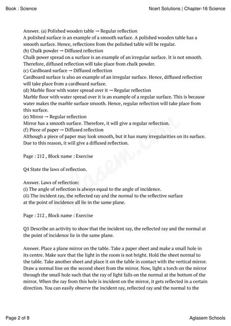 NCERT Solutions Class Science Chapter Light