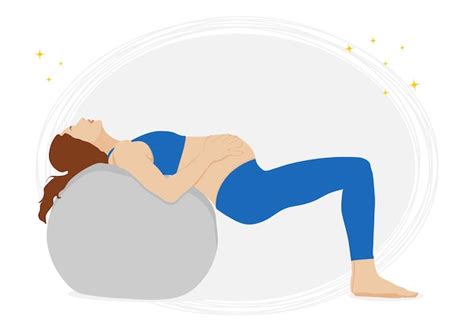 Беременная женщина занимается йогой беременная женщина на заднем плане векторная иллюстрация