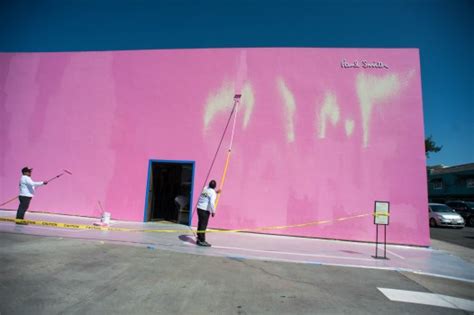 Paul Smiths Famous Pink Wall Where Selfies Are Taken Was Vandalized