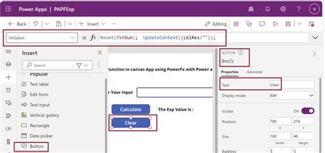 Exp Function From Power Fx Using Power Apps