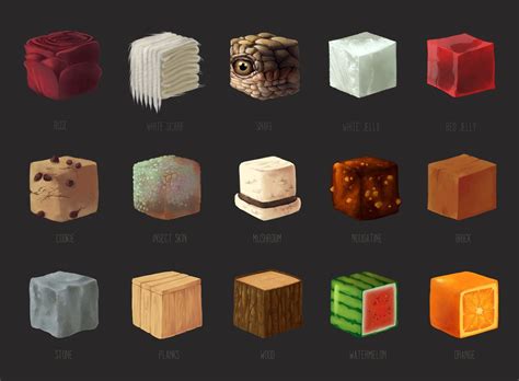 Abstract Textured Cubes