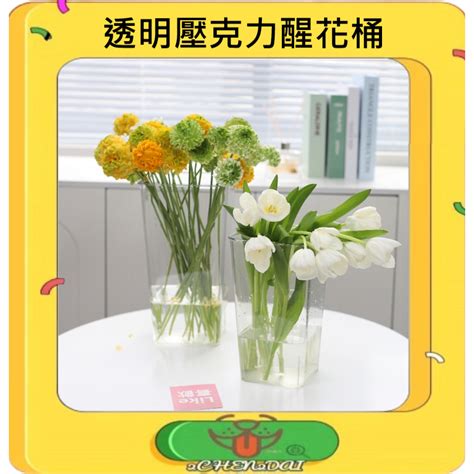 醒花桶 養花桶 方形醒花桶 大號養花桶 花店用桶 方形插花桶 展示桶 透明醒花瓶 壓克力桶 透明桶 花桶 養花 醒花 蝦皮購物