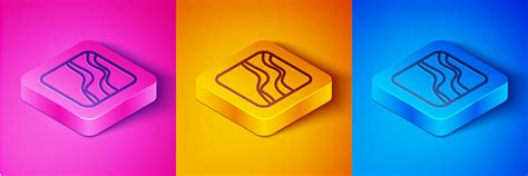 분홍색과 주황색 파란색 배경에 격리 된 등색 선 뱀 발 발자국 아이콘 정사각형 버튼입니다 벡터 고무도장에 대한 스톡 벡터 아트 및 기타 이미지 Istock